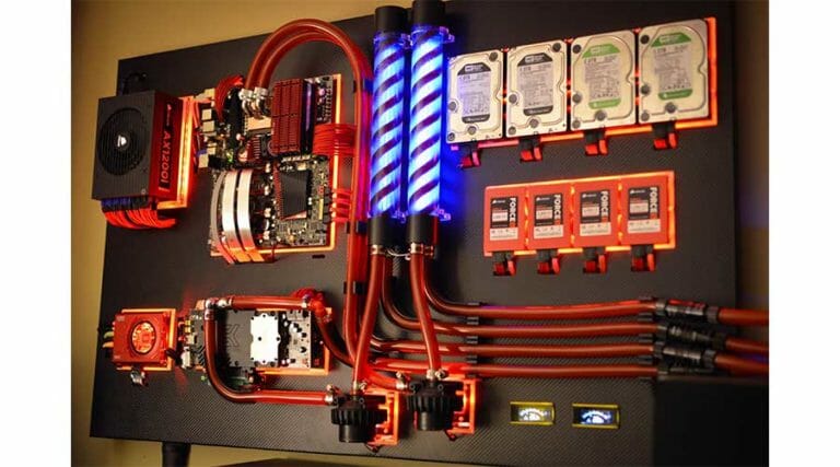 9 Awesome Custom Built Wall Mounted PC Build Examples